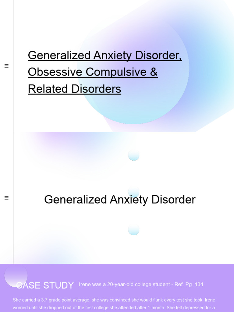 GAD, OCD and OCD Related Disorders | PDF | Obsessive–Compulsive ...