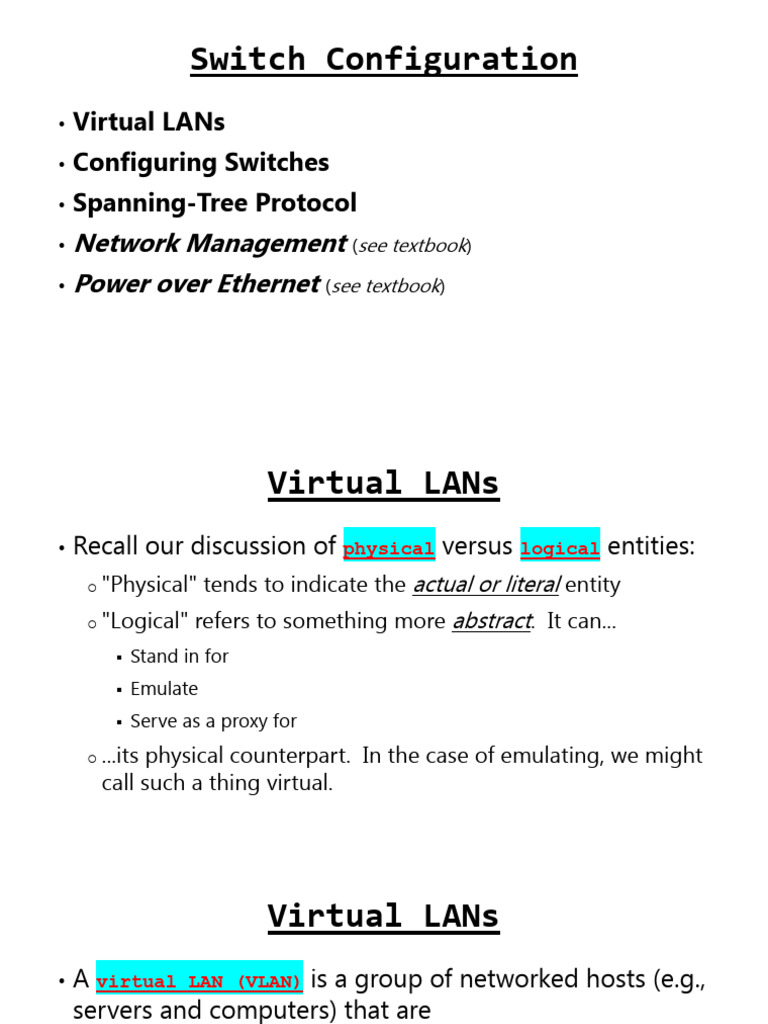 09 Switchconfig Pdf Network Switch Computer Network 