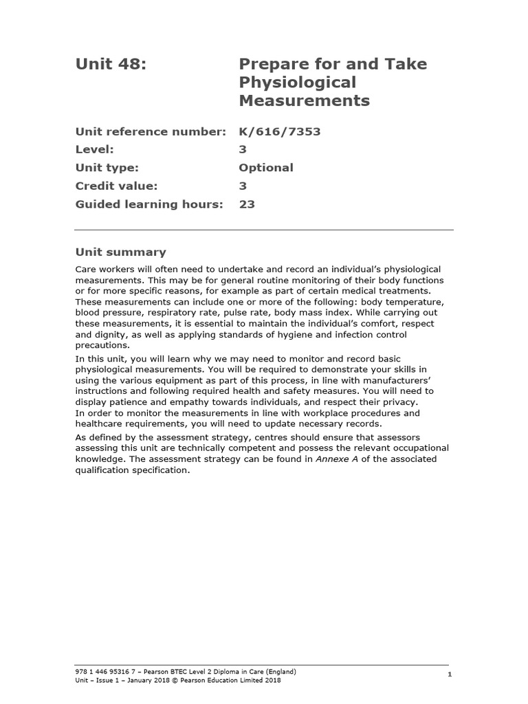 314 Undertake Physiological Measurements Download Free Pdf Blood