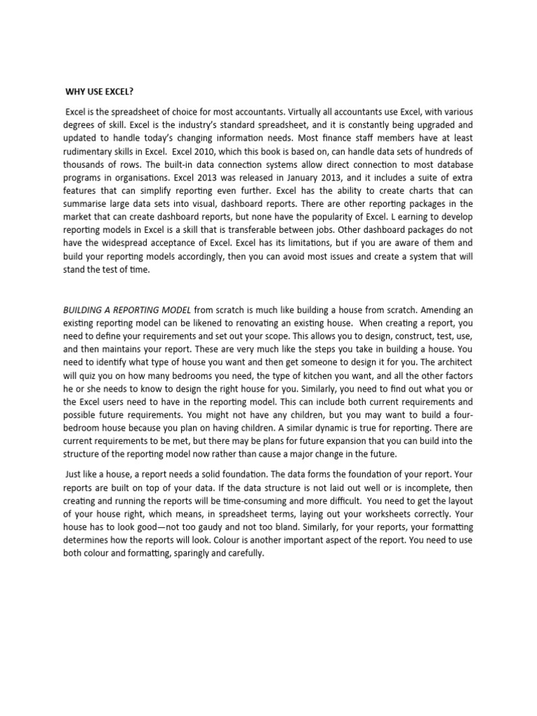 Why Use Excel | Download Free PDF | Microsoft Excel | Spreadsheet