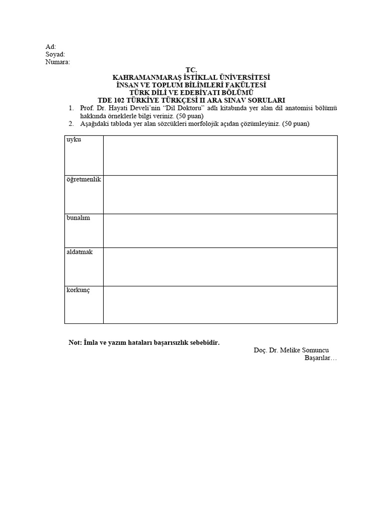Tde102 Turkiye Turkcesi Vize | PDF