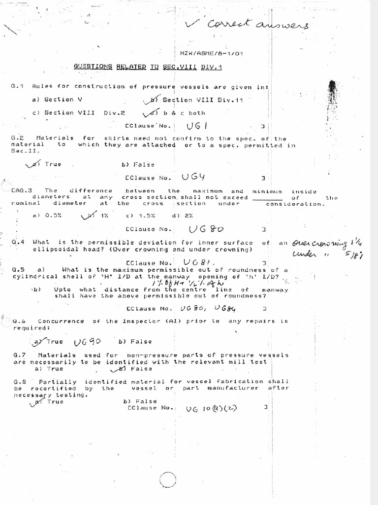 ASME Important Notes | PDF