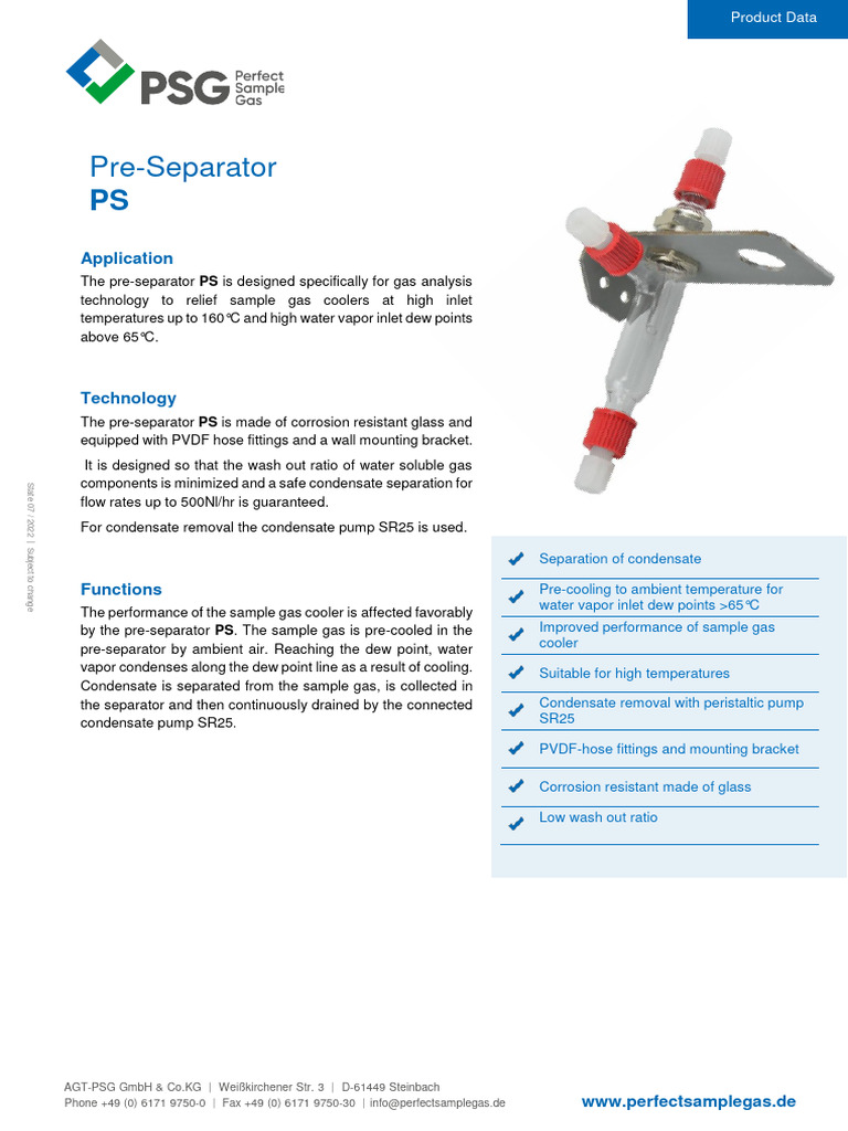 MGK EN-Pre-Separator PS Brochure | PDF | Pump | Water