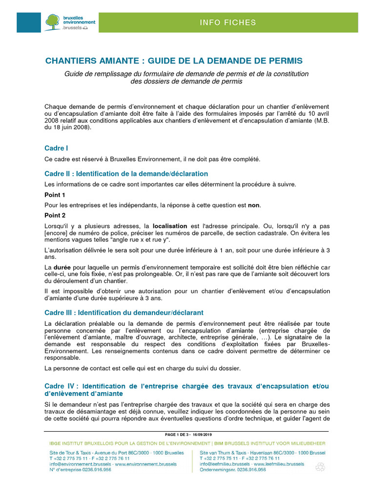 IF 07 Amiante Guide Remplissage Formulaire FR | PDF | Amiante | Déchets
