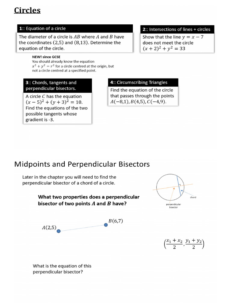 Chapter 6 - Circles (P1) | PDF