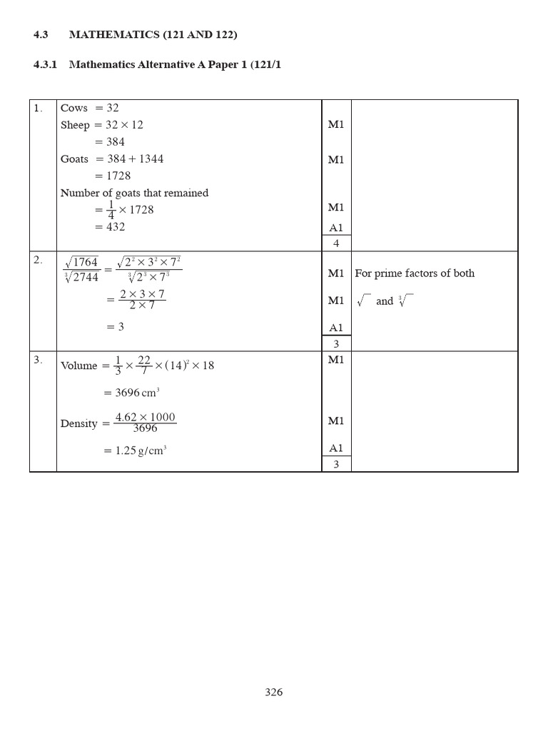 2014 Kcse Mathematics Ms | PDF | Area | Geometry