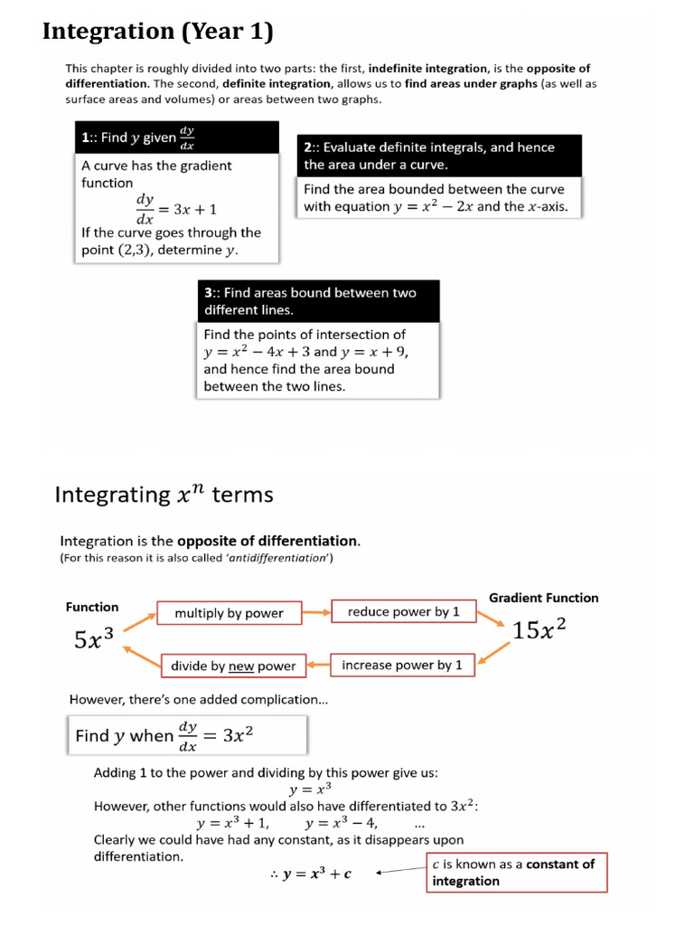 Chapter 13 - Integration (P1) | PDF