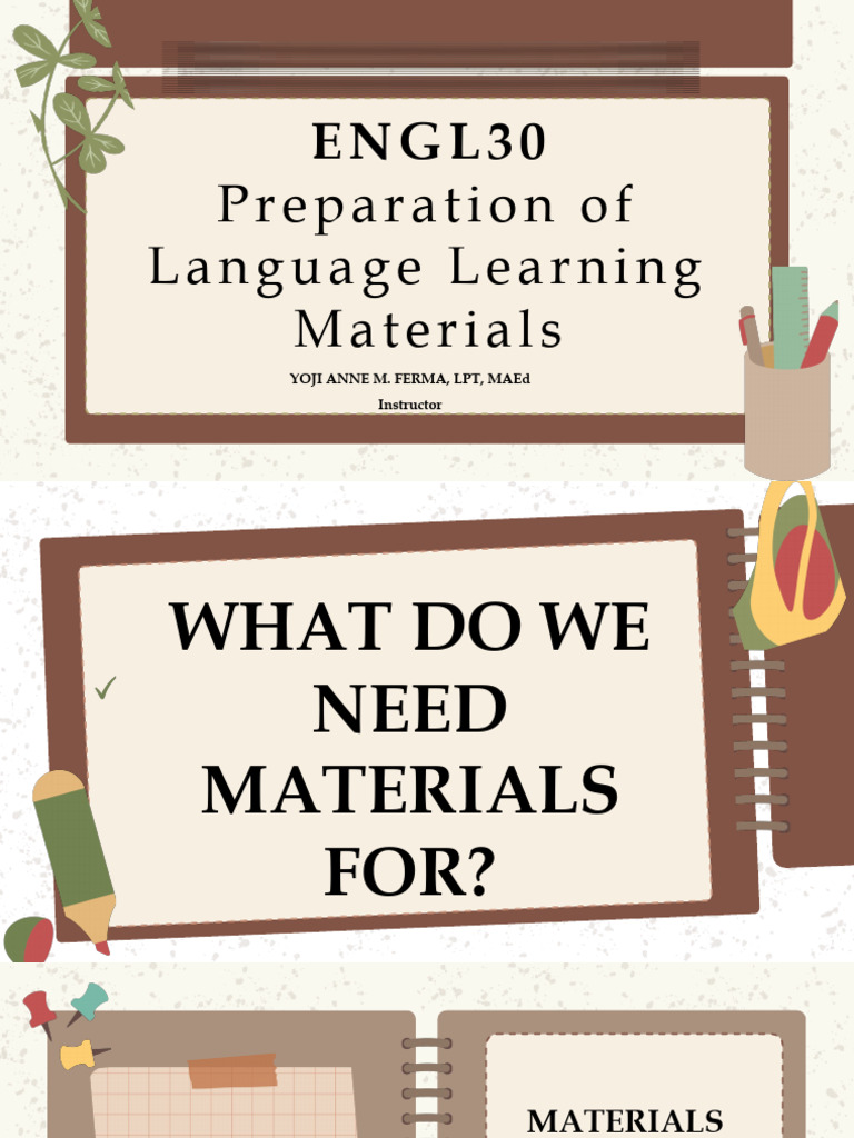 Day 1 Introduction To Materials Development | PDF | Learning | Teachers