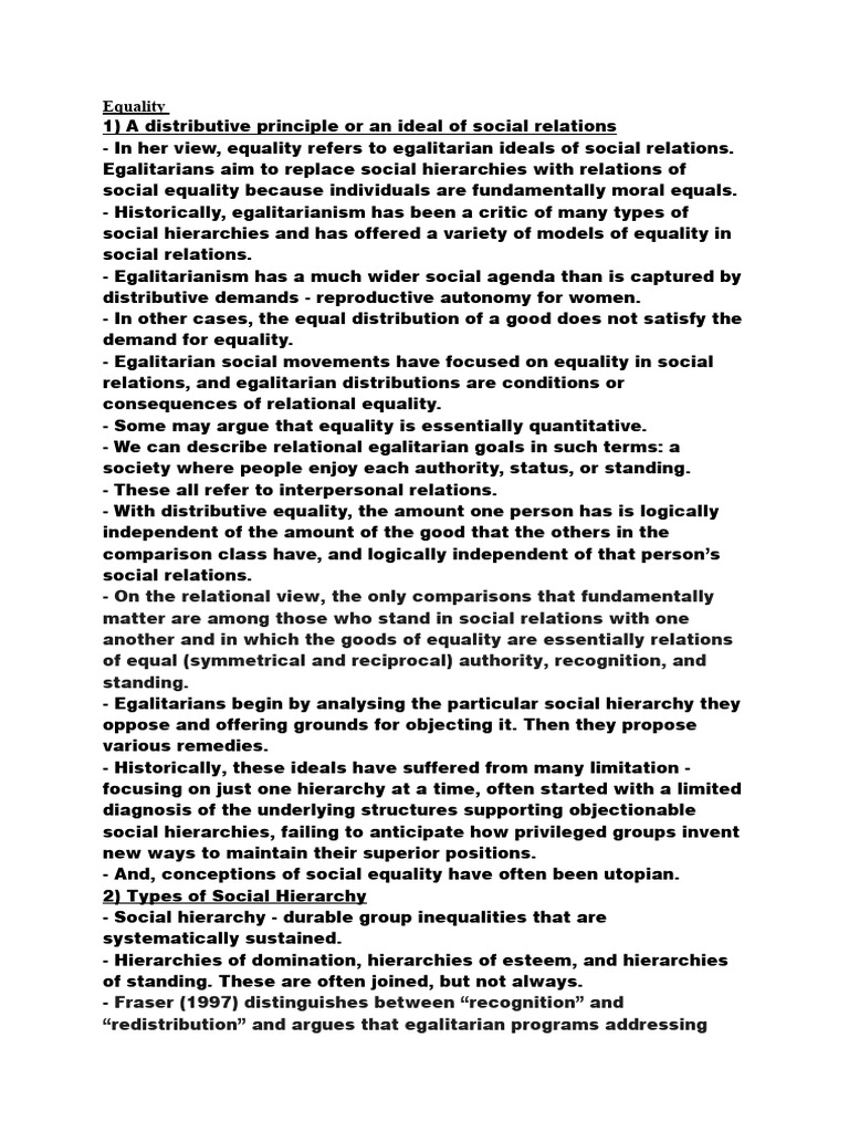 Elizabeth Anderson | PDF | Egalitarianism | Social Stratification