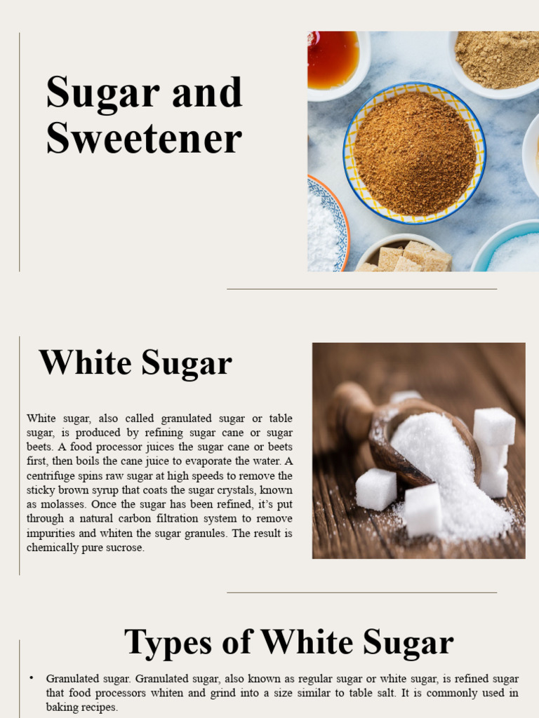 Sugar Sweetener | PDF | Sucrose | Brown Sugar