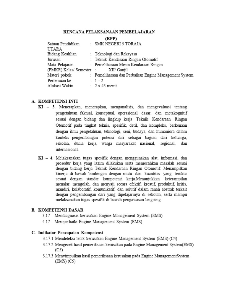 RPP Efi | PDF | Karier & Perkembangan | Komputer