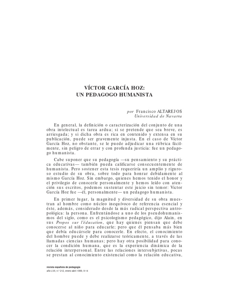 Francisco Altarejos Masota - Artigo | PDF | Pedagogía | Metafísica