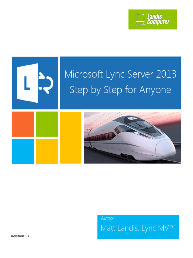 Microsoft Lync Server 2013 Step by Step For Anyone - REV013 | Download ...