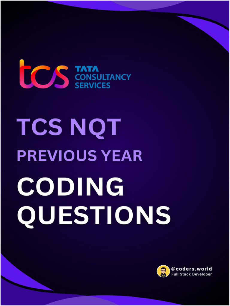 TCS NQT Previous Years Question & Answers | Download Free PDF | Namespace | C++