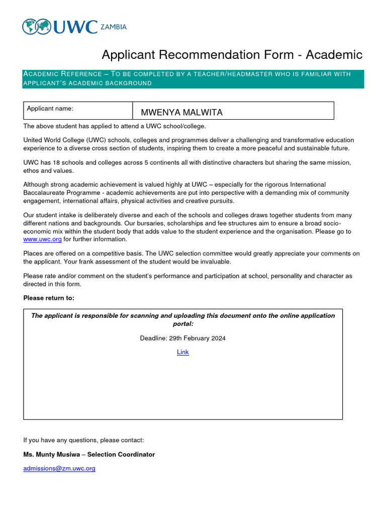 Academic Form | PDF | Cognition