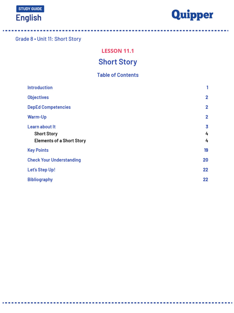 ME Eng 8 Q2 1101 - SG - Short Story | PDF | Plot (Narrative)