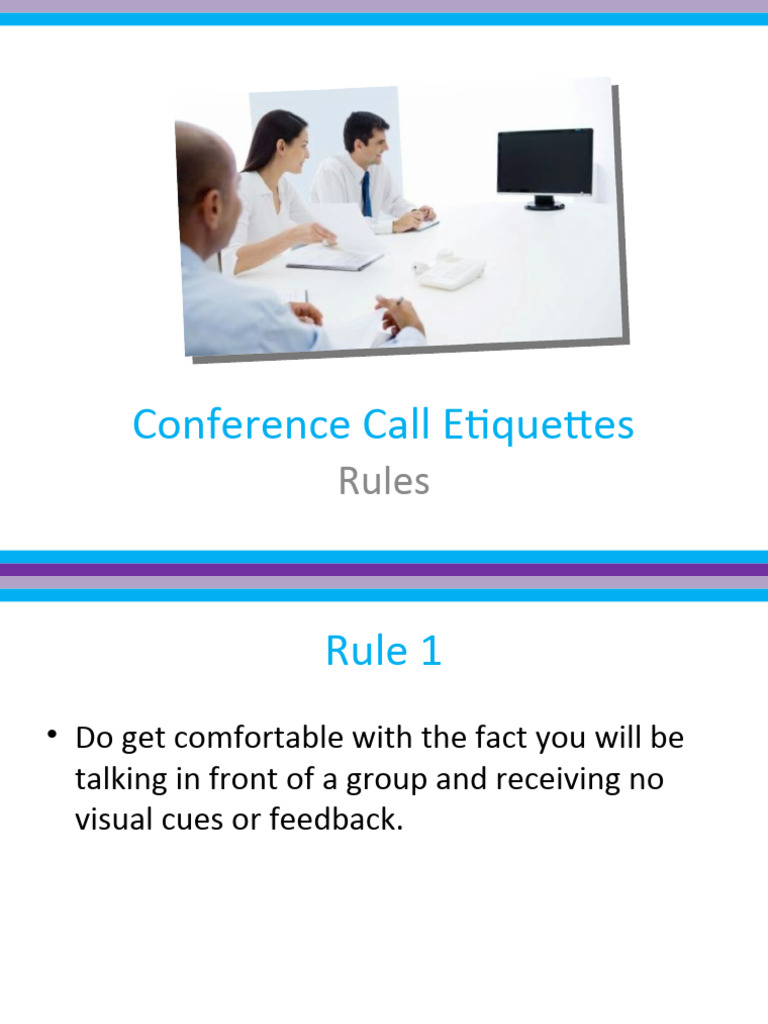 Conference Call Etiquette | PDF | Conference Call | Human Communication
