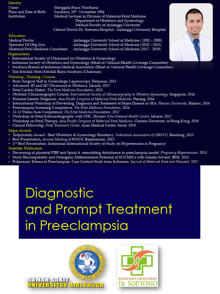 Diagnostic and Prompt Treatment in Preeclampsia Baru | PDF | Clinical ...
