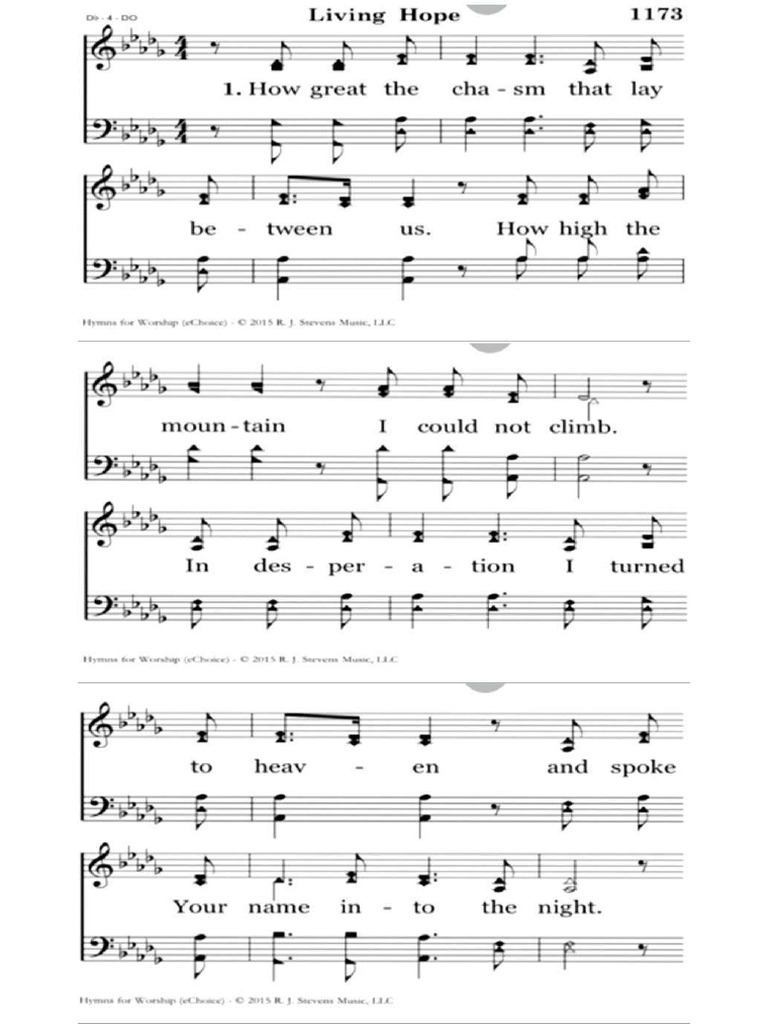 PARTITUR LIVING HOPE | PDF