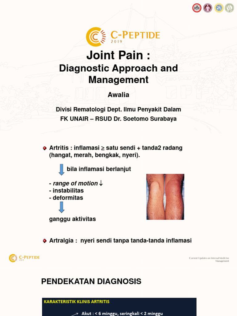 4. Joint Pain, Diagnosis Approach And Management | PDF
