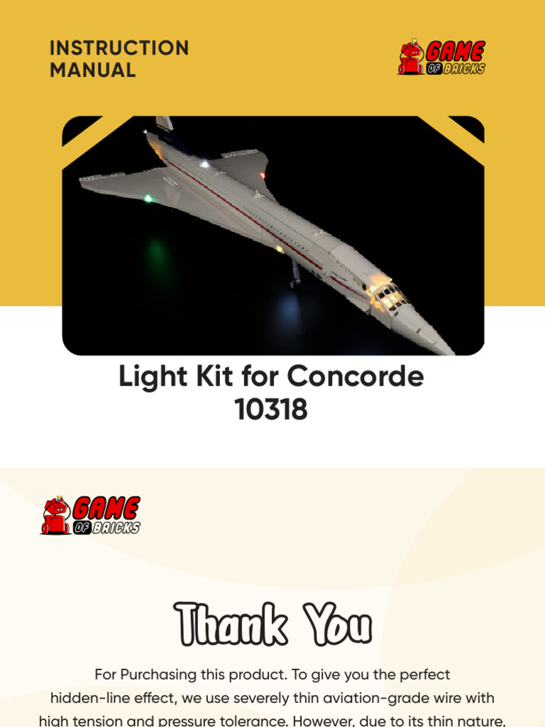 Light Kit For Concorde 10318: Instruction Manual | PDF | Manufactured ...