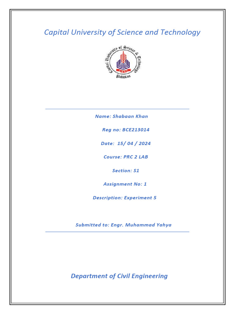 PRC 2 Lab | PDF | Prestressed Concrete | Concrete