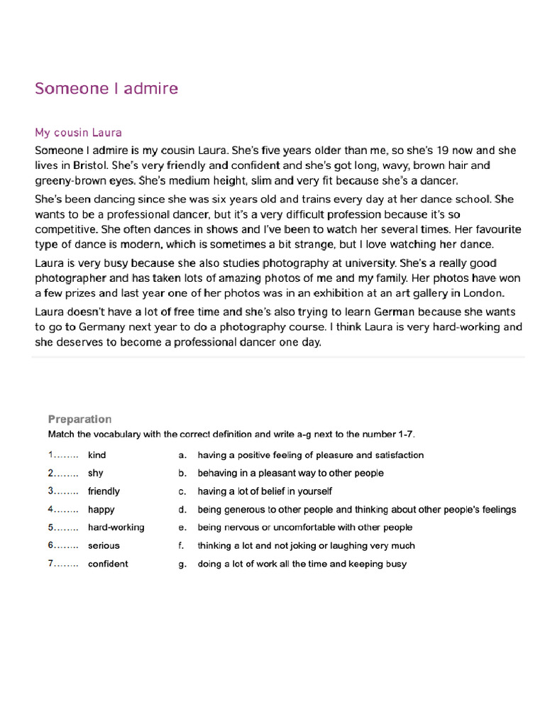 Someone I Admire | PDF