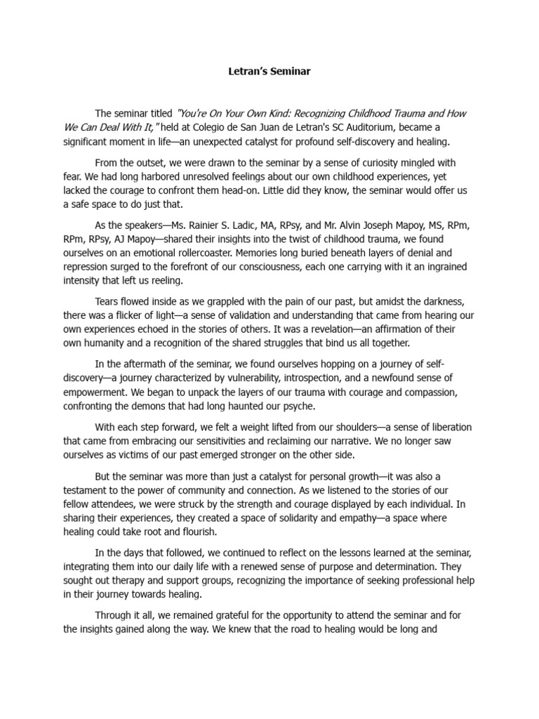 Letran | Download Free PDF | Courage | Psychology