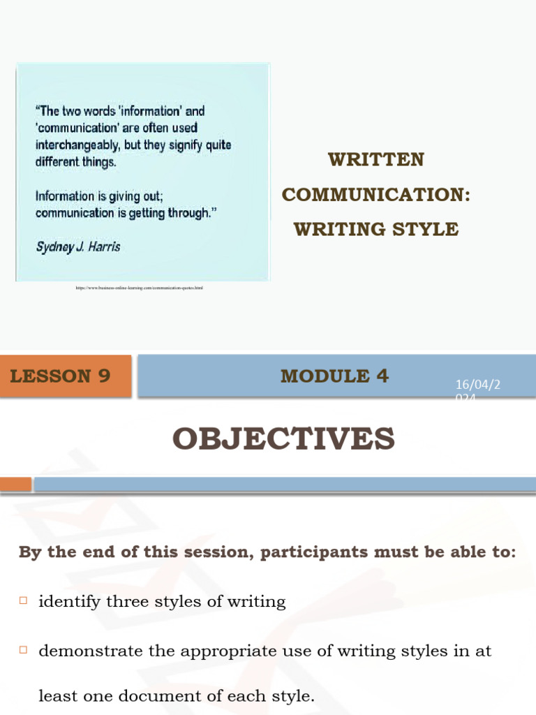 Understanding Writing Styles in Business | PDF | Communication ...