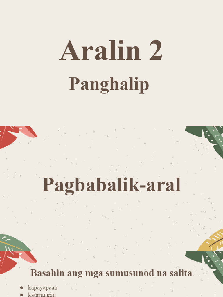 Aralin 2 | PDF