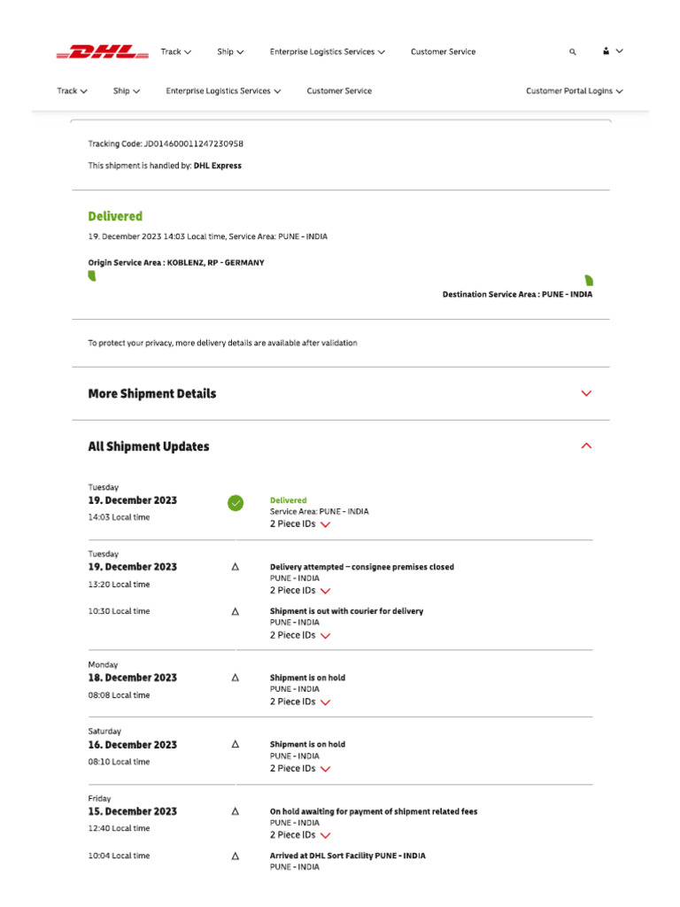 DHL 3380984176 | PDF