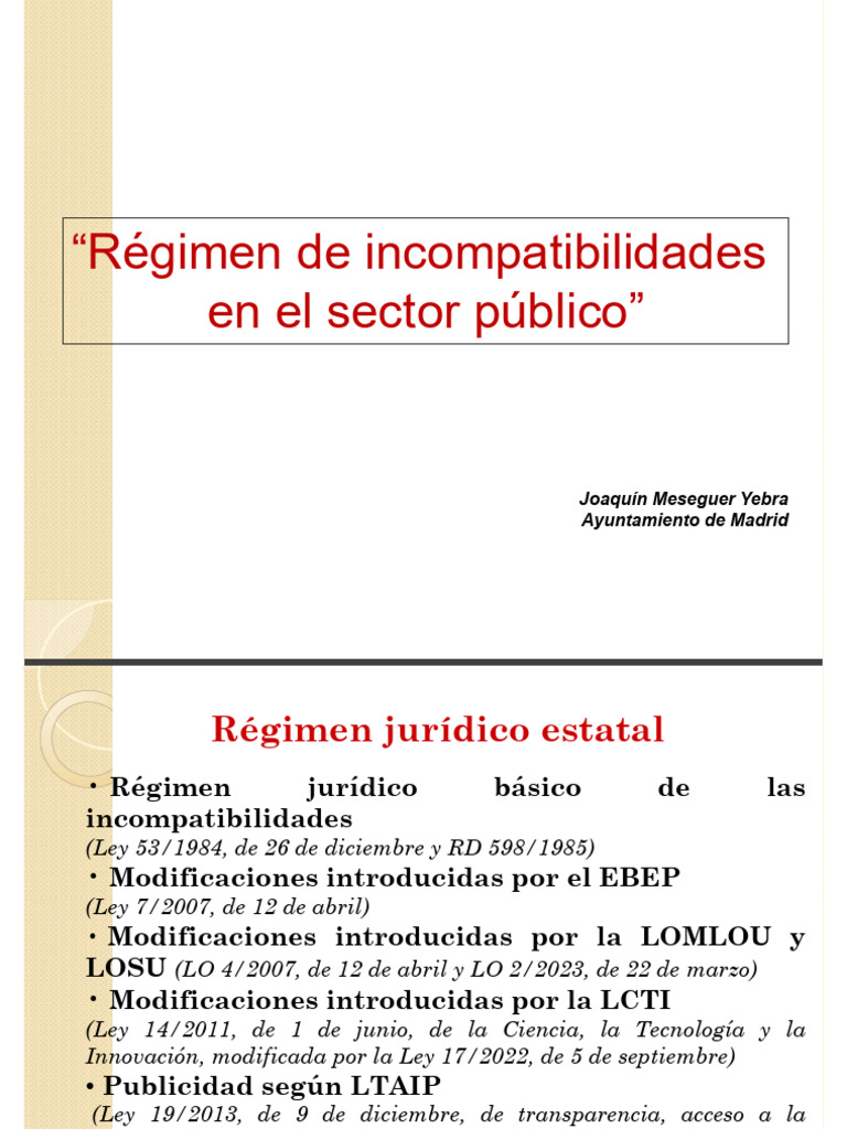 INCOMPATIBILIDADES - Presentacion | Descargar gratis PDF | Maestros ...