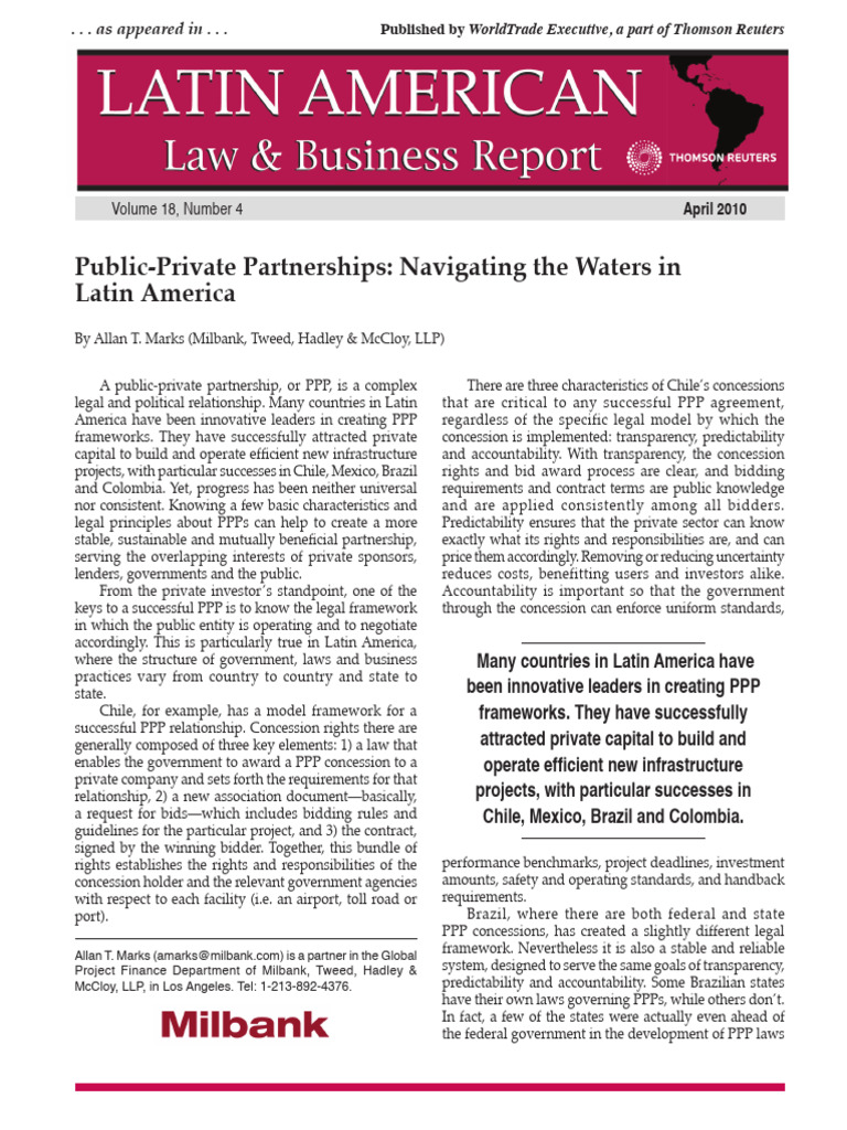 Chile's PPP Framework: Key Characteristics | PDF | Public–Private ...