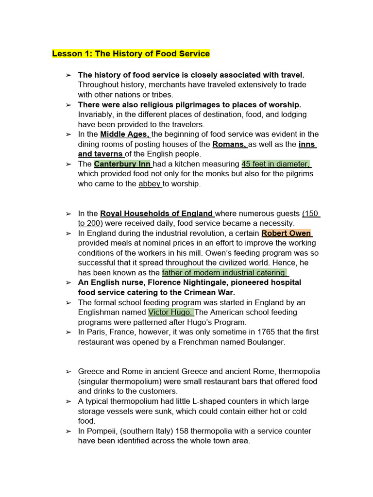 Fundamentals of Food Service Operations | PDF | Chef | Waiting Staff