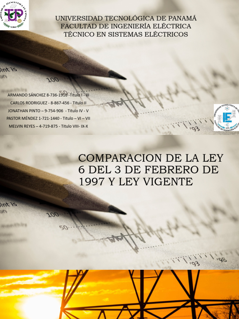 PPT COMPARACION LEY 6 revisado | PDF | Ingenieria Eléctrica | Concesión ...