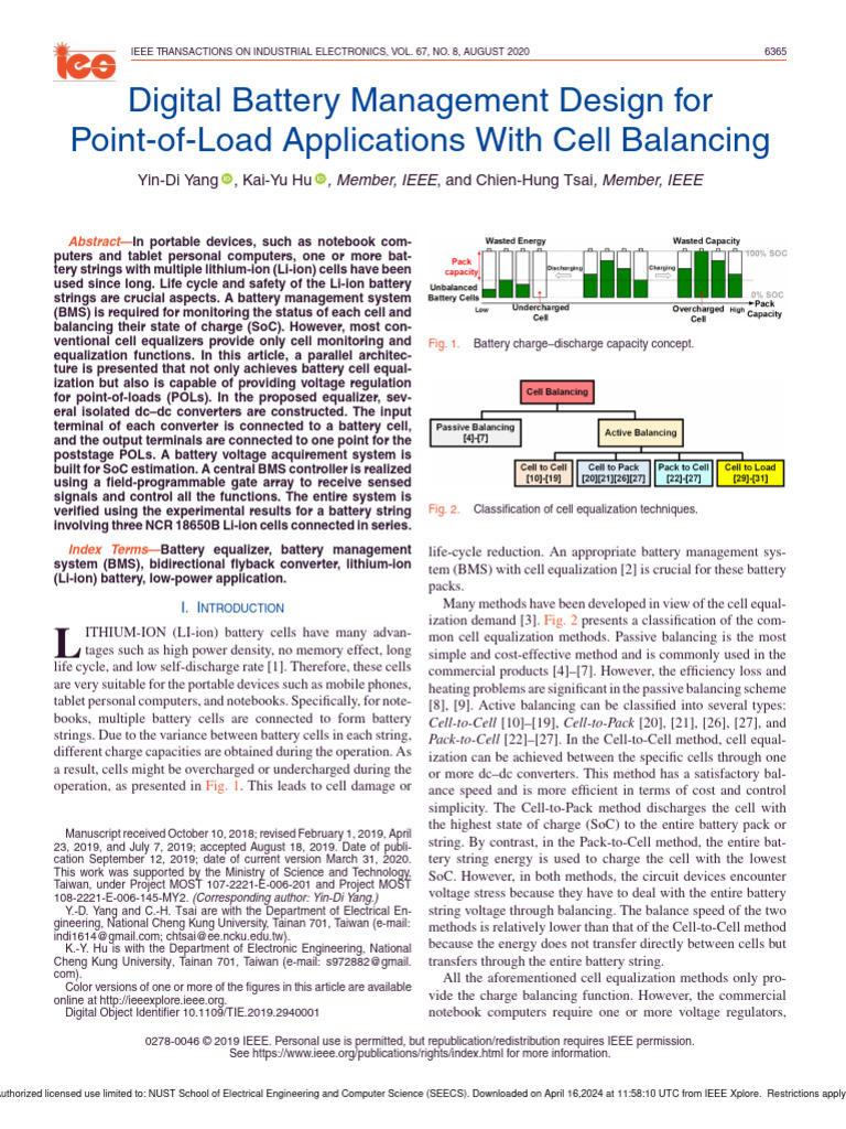 Digital Battery Management Design For Point-Of-Load Applications With Cell Balancing | PDF ...