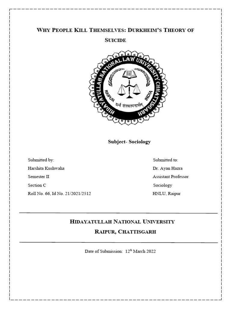 Socio Project | Download Free PDF | Émile Durkheim | Sociology