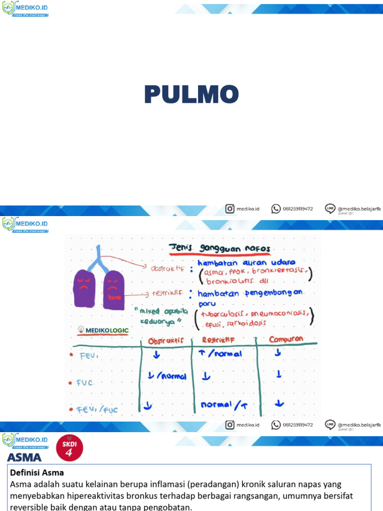 Materi Pulmo Mediko PDF | PDF