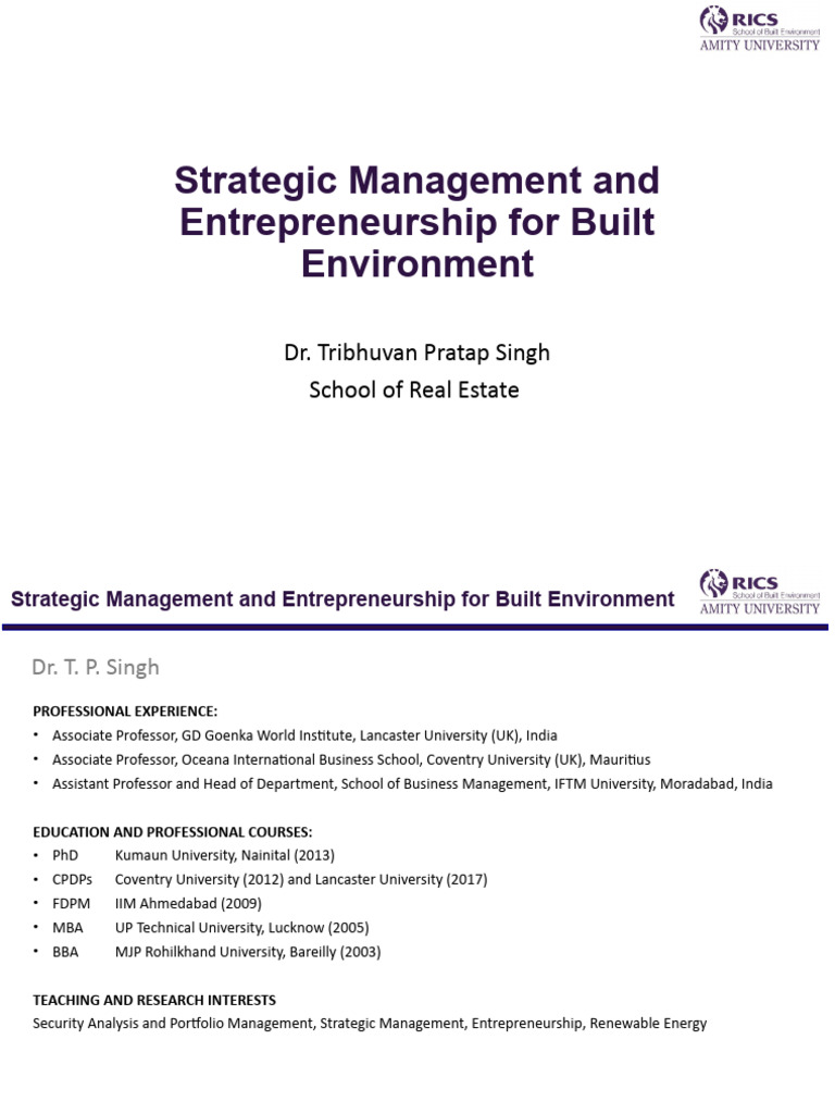 Strategic Management - Course Intro | PDF | Strategic Management ...