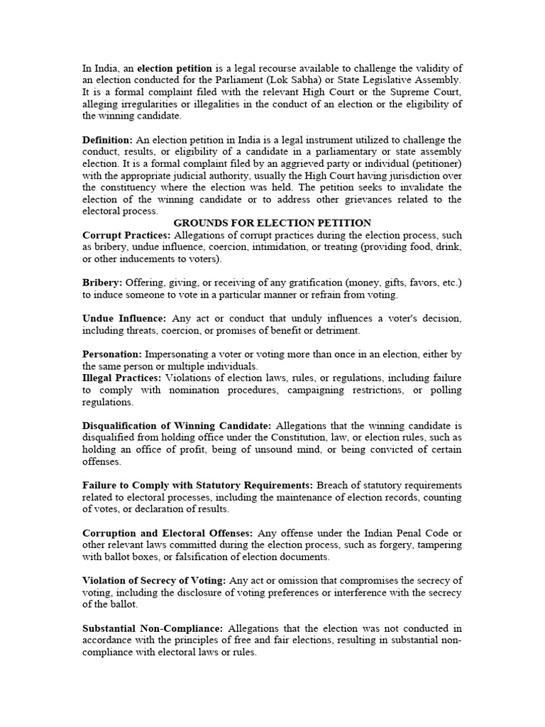 WRIT | PDF | Elections | Writ