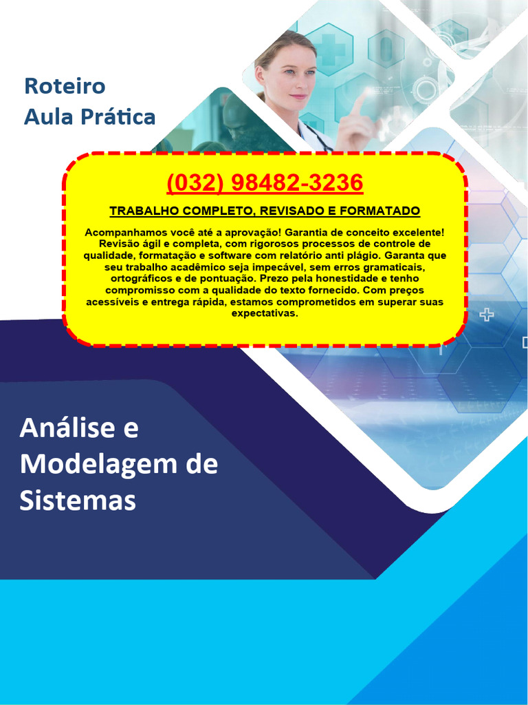 Resolução - (032) 98482-3236 - Roteiro de Aula Prática - Análise e ... Resolução - (032) 98482-3236 - Roteiro de Aula Prática - Análise e ...