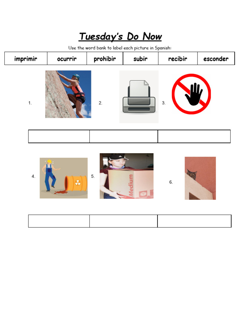 Do Now ER IR Verbs | PDF