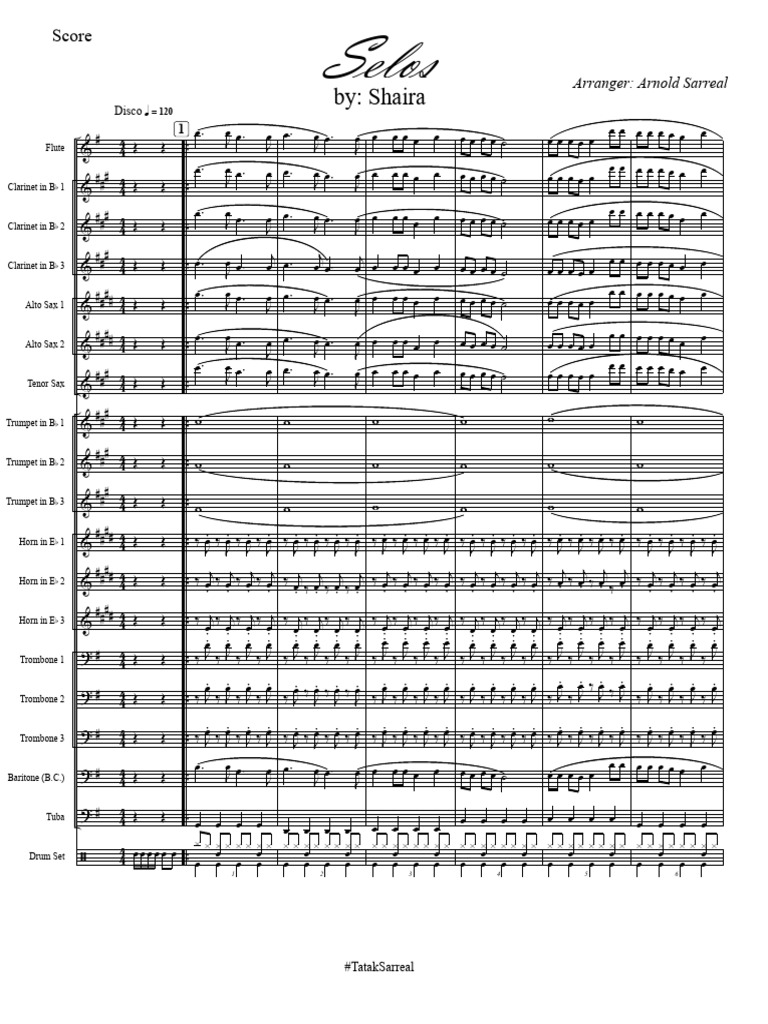 Selos - Score | PDF | Saxophone | Musical Instruments
