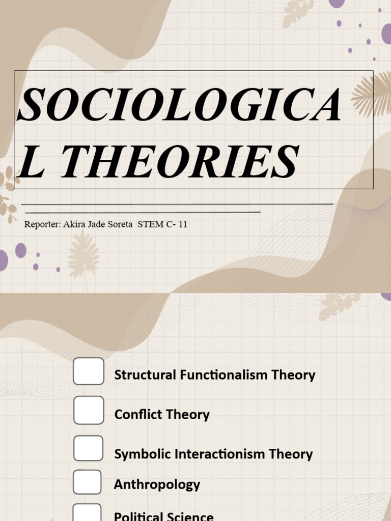 Overview of Sociological Theories | PDF | Sociology | Society