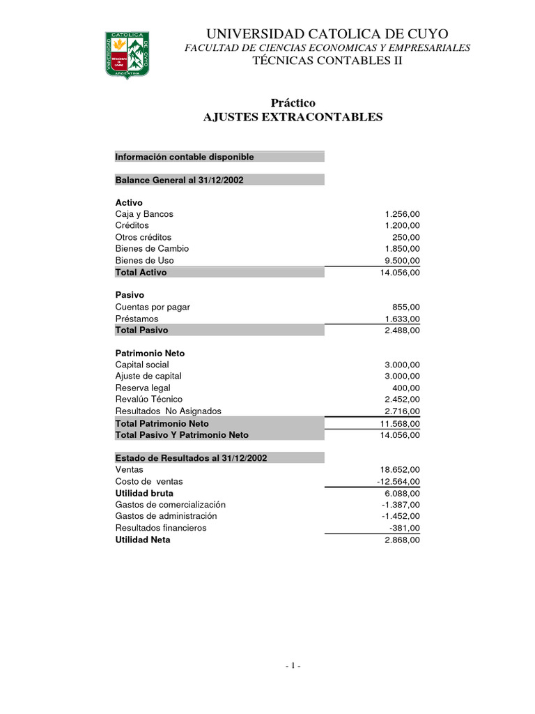 Introducción Análisis e Interpretación de Estados Contables-Práctico | PDF | Contabilidad ...