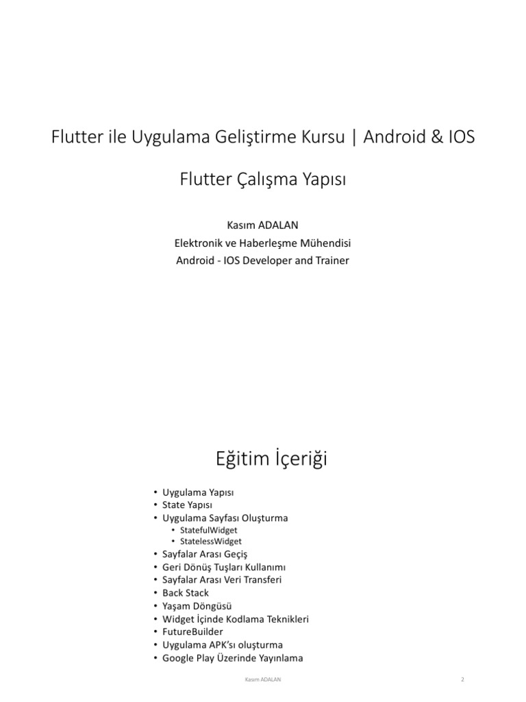 Flutter Calisma Yapisi | PDF