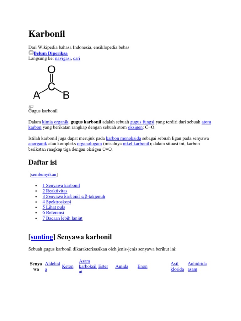 Karbonil | PDF | Sains & Matematika