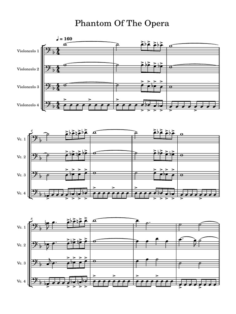 Phantom Of The Opera-Partitura_e_Partes | PDF