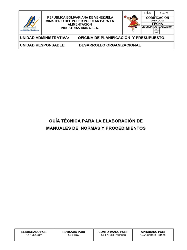 Guía para Manuales de Normas y Procedimientos | PDF | Presupuesto ...