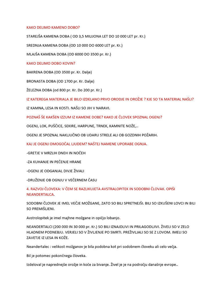 Zgodovina 7.razred | PDF